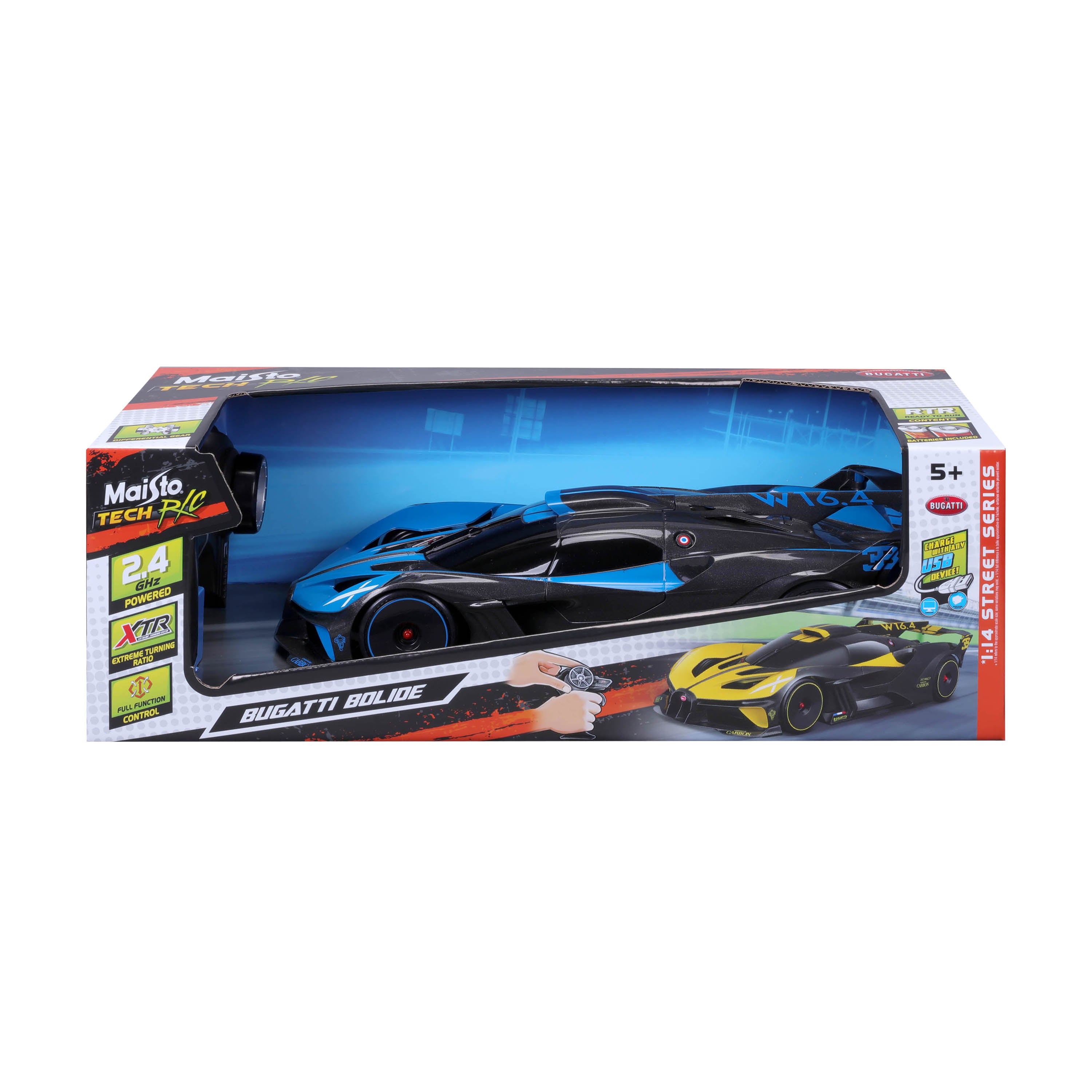 Maisto Tech 1:14 Remote Control Bugatti Bolide Blue – Wild Willy