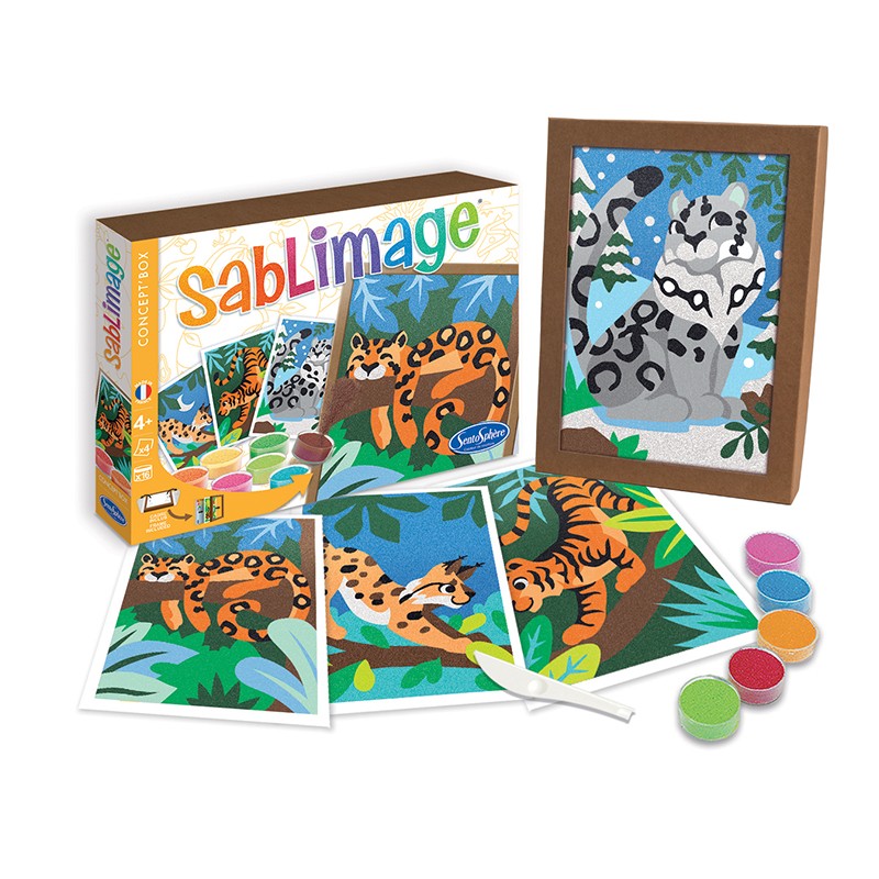 SENTOSPHERE Sablimage World Felines Sand Art Kit – Wild Willy